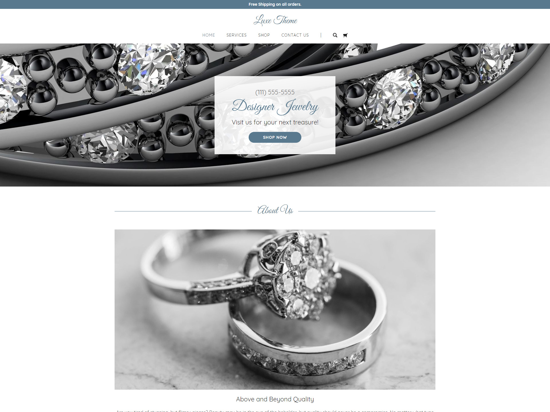Center – WDS Theme Demo