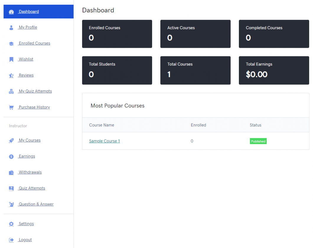 Courses & Lessons – WDS Theme Demo